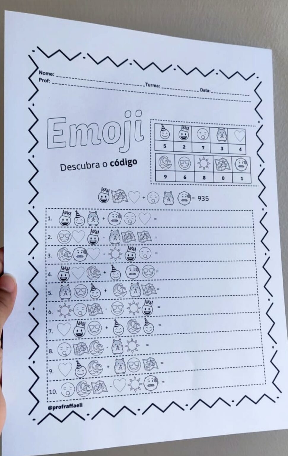 😎 Código dos Emojis🎯 – Prof Raffa